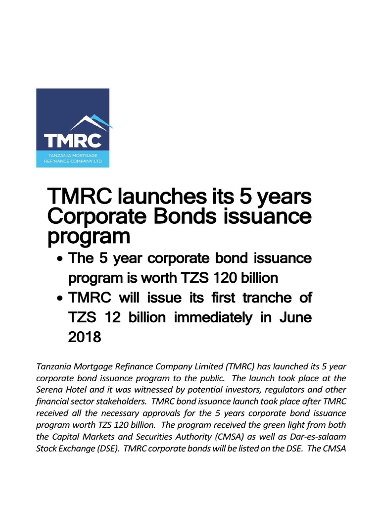 Press Release - TMRC Bond | PDF