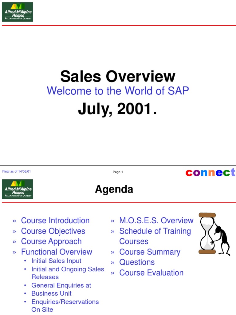 Sales Overview July, 2001: Welcome To The World of SAP | PDF | Menu ...