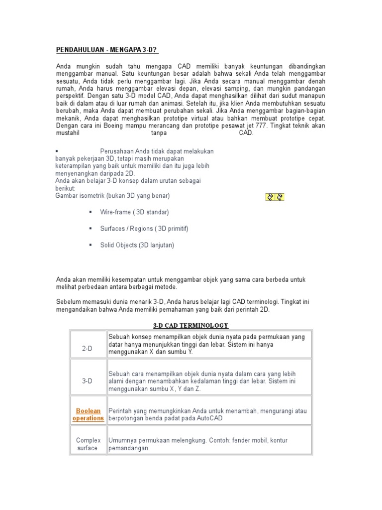 Autocad Tutorial Bahasa Indonesia Pdf