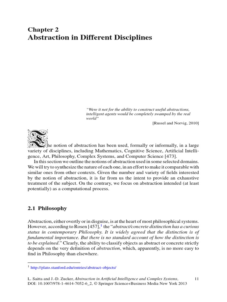 Abstraction in Different Disciplines: 2.1 Philosophy | Download Free ...