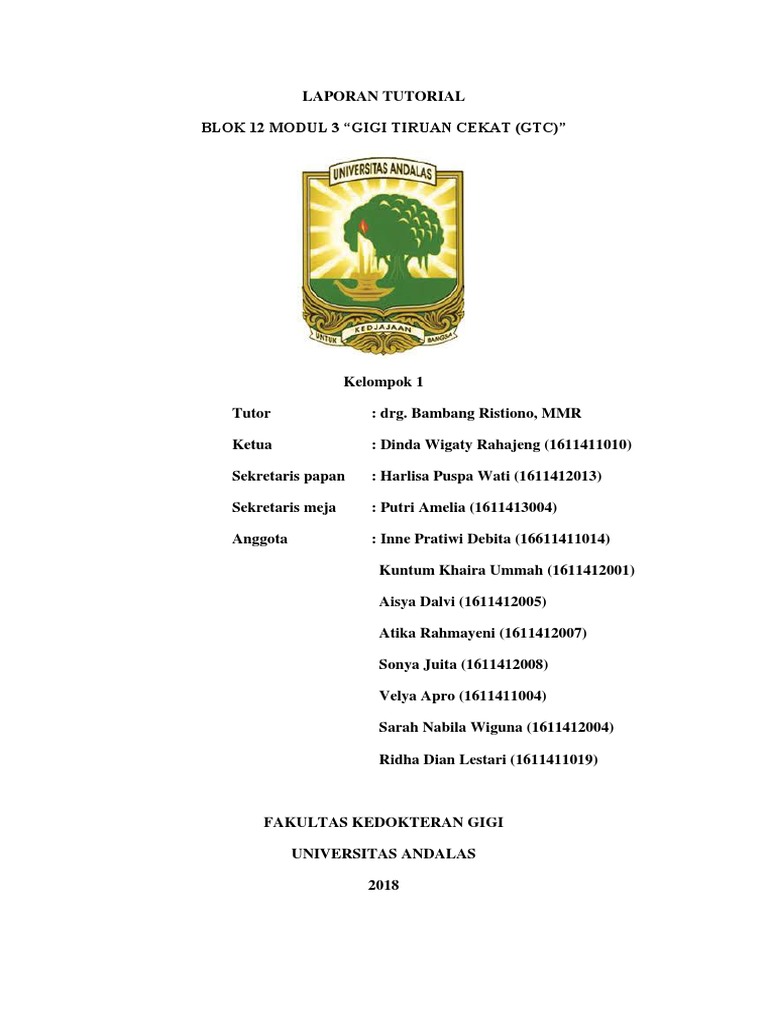 Laporan Tutorial Blok 12 Modul 3 | PDF