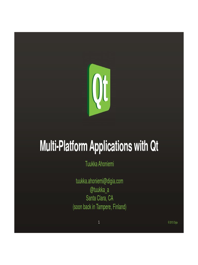 Multi Platform Apps With QT | PDF | Android (Operating System ...