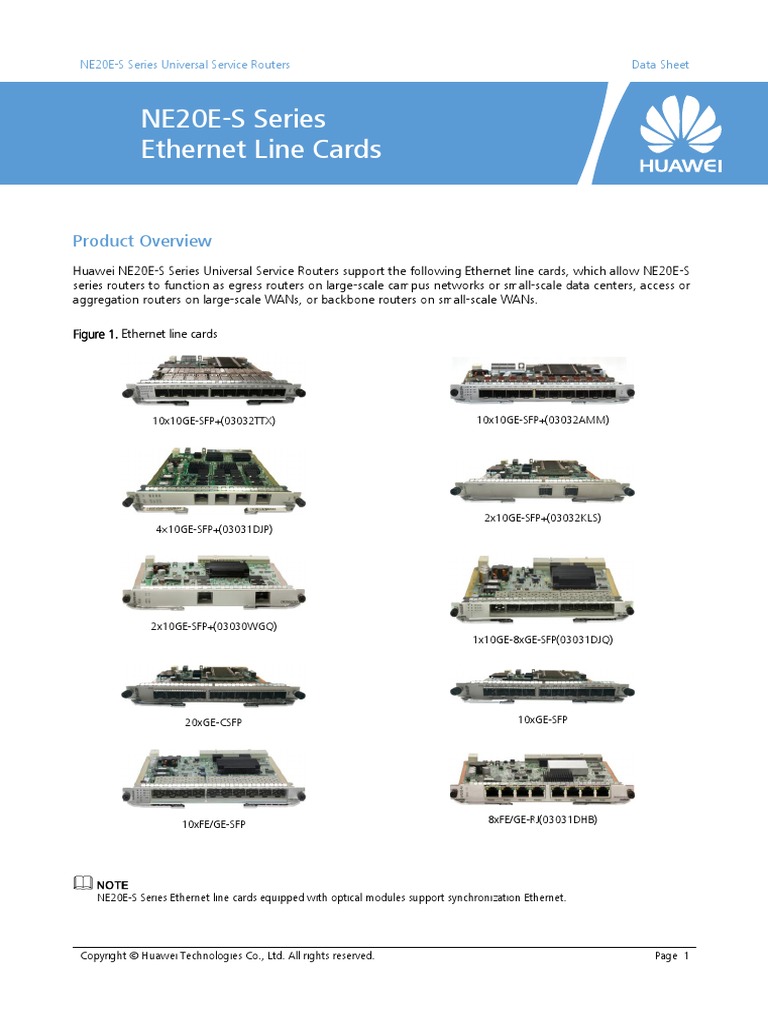 NE20E-S Series Ethernet Line Cards Data Sheet PDF | Download Free PDF ...