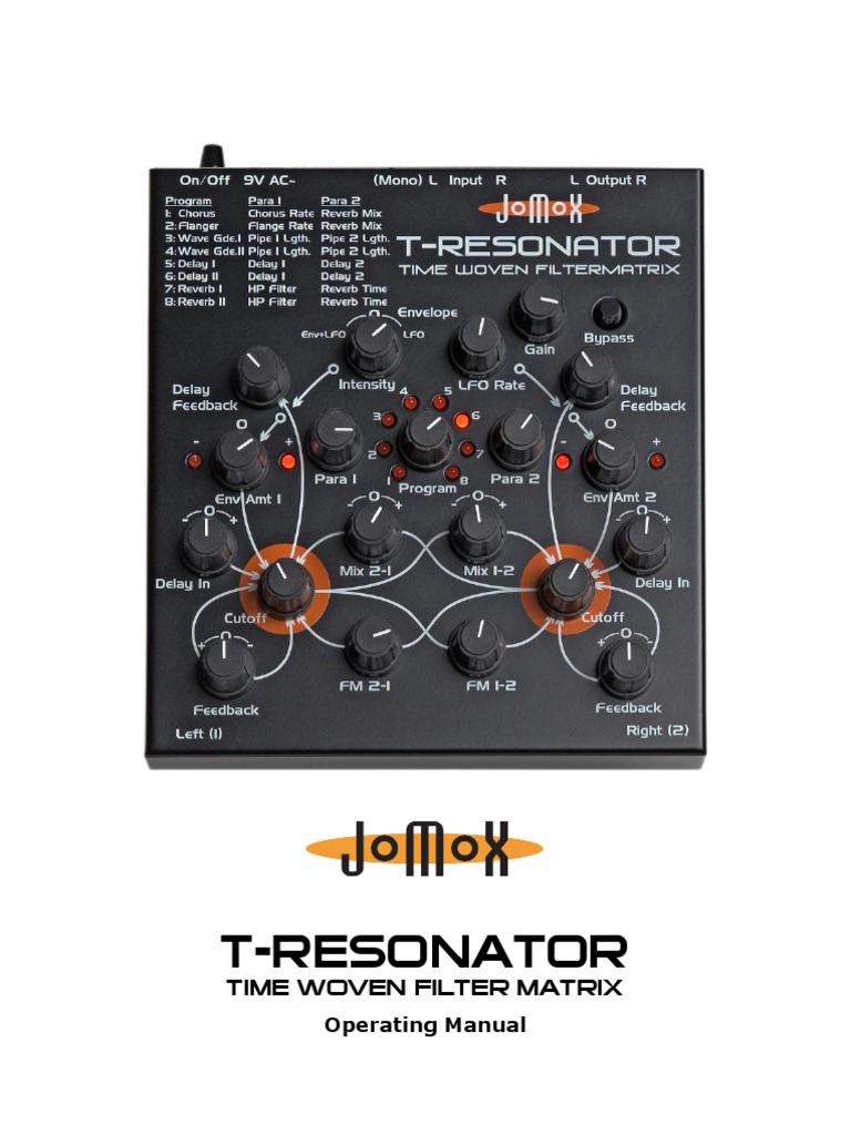 T-Resonator: Audio Filter Manual | PDF | Technology & Engineering