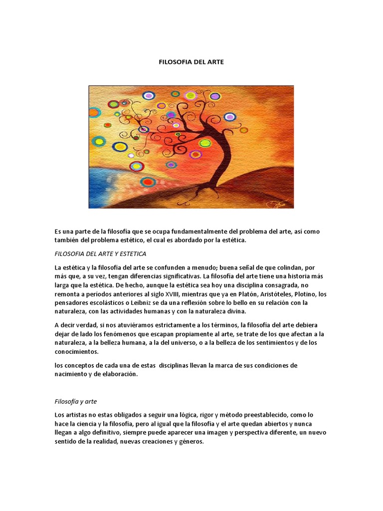 Filosofia Del Arte | PDF | Estética | Aristóteles