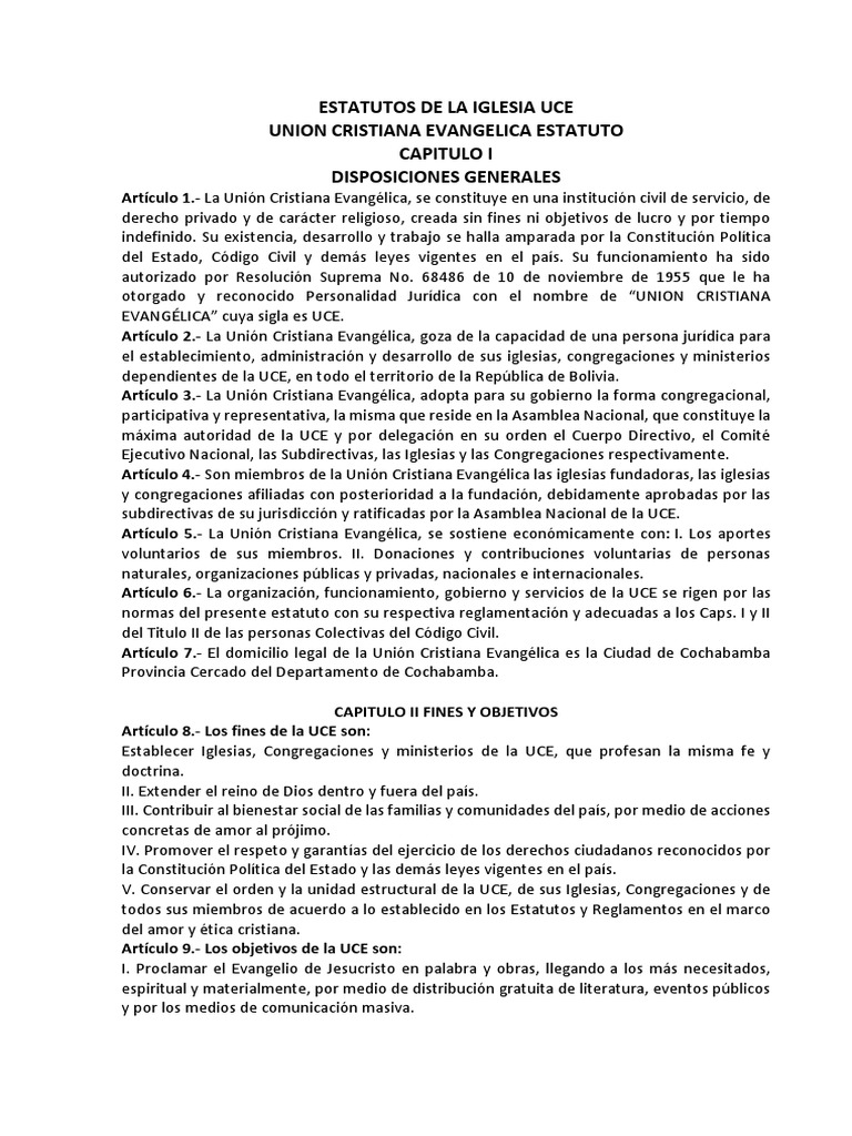 Estatutos de La UCE | PDF | Dios en el cristianismo | Cristo (título)