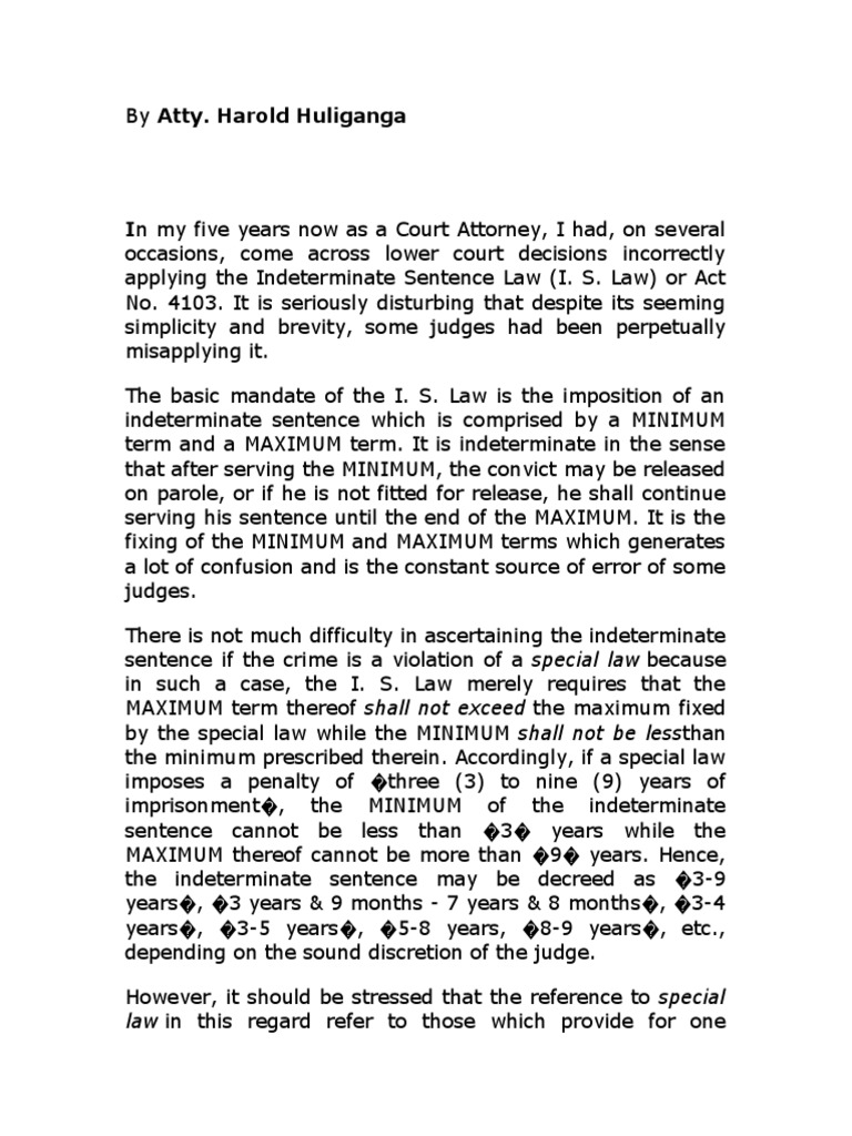 ISLAW Determination | PDF | Sentence (Law) | Mandatory Sentencing