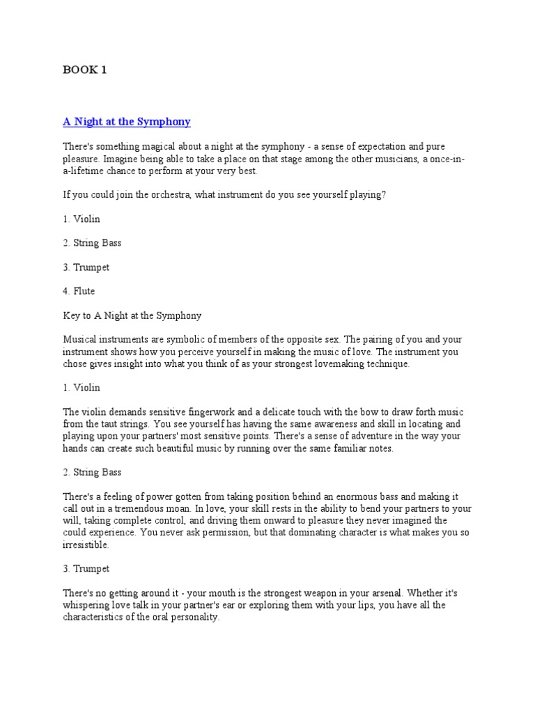 A Night at The Symphony: Book 1 | PDF | Language Arts & Discipline