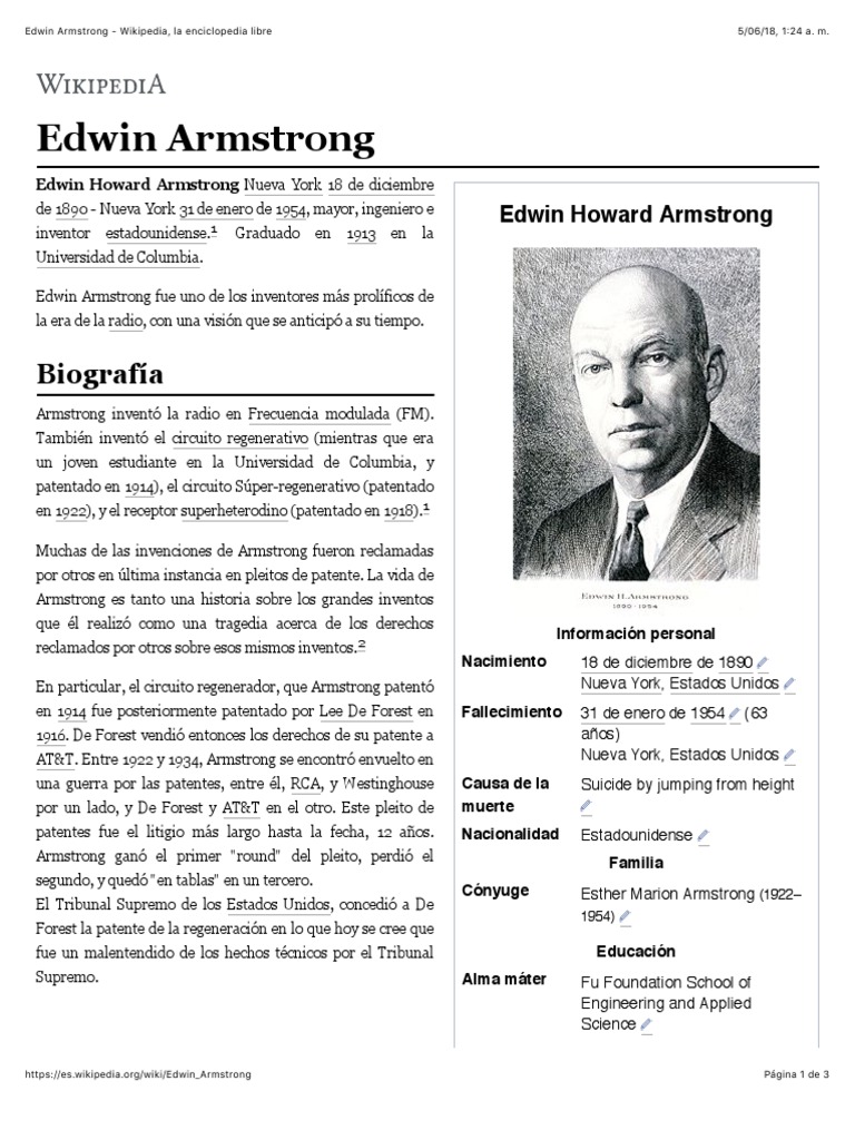 Edwin Armstrong | PDF | Radio | Electrónica