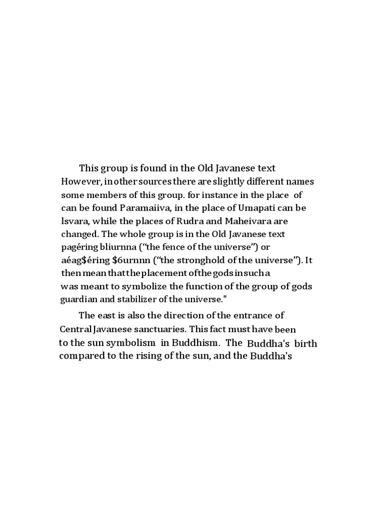 This Group Is Found in The Old Javanese Text However, in Other Sources ...