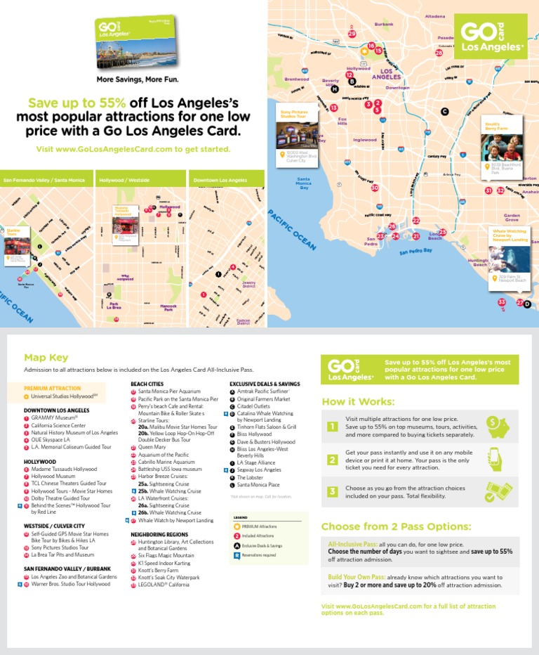 Los Angeles Attractions Map | PDF