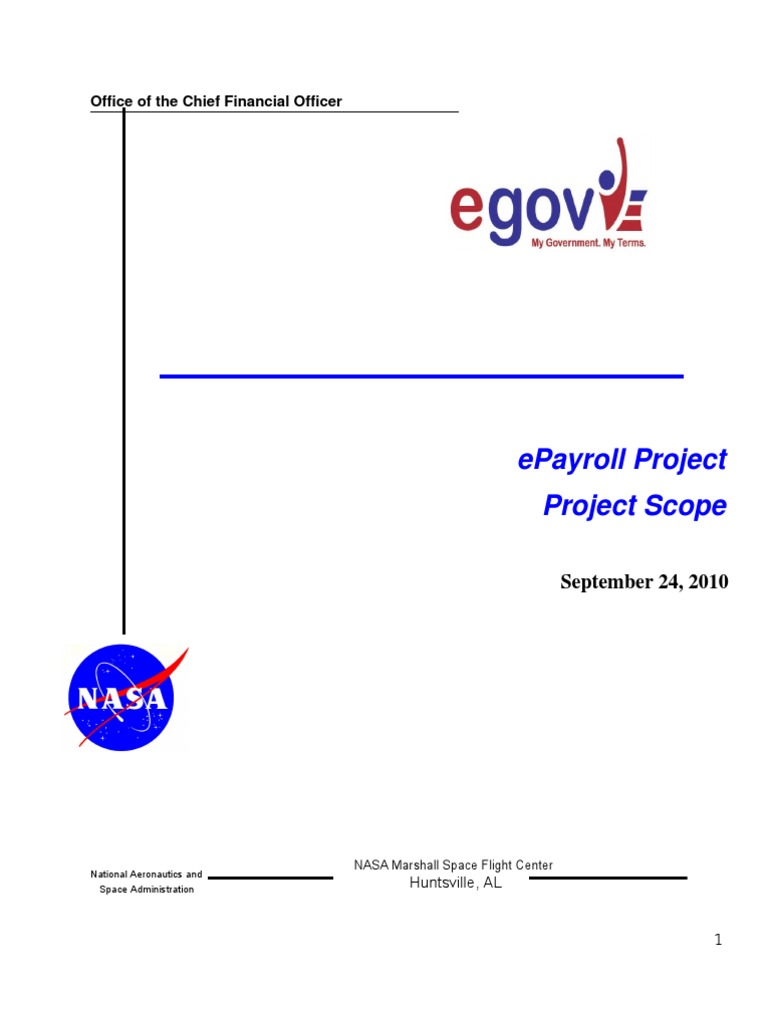 Epayroll Project Project Scope: Office of The Chief Financial Officer ...