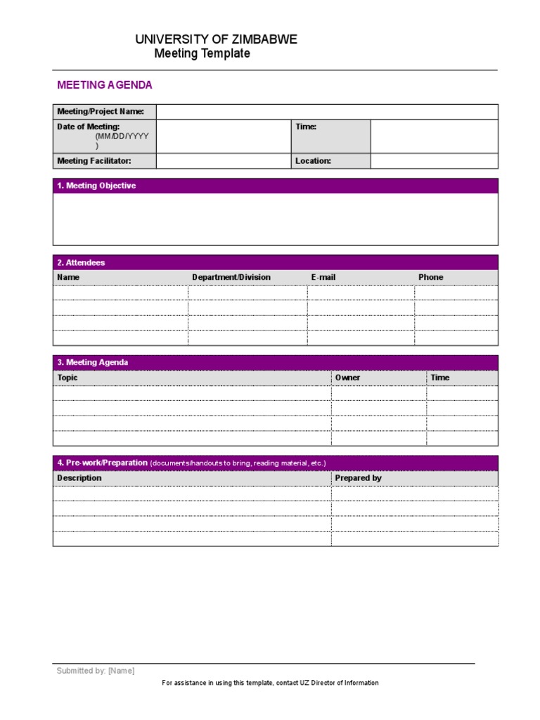 University of Zimbabwe Meeting Template | PDF