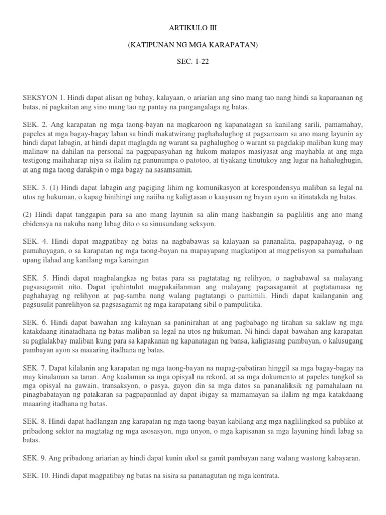 Artikulo III | PDF