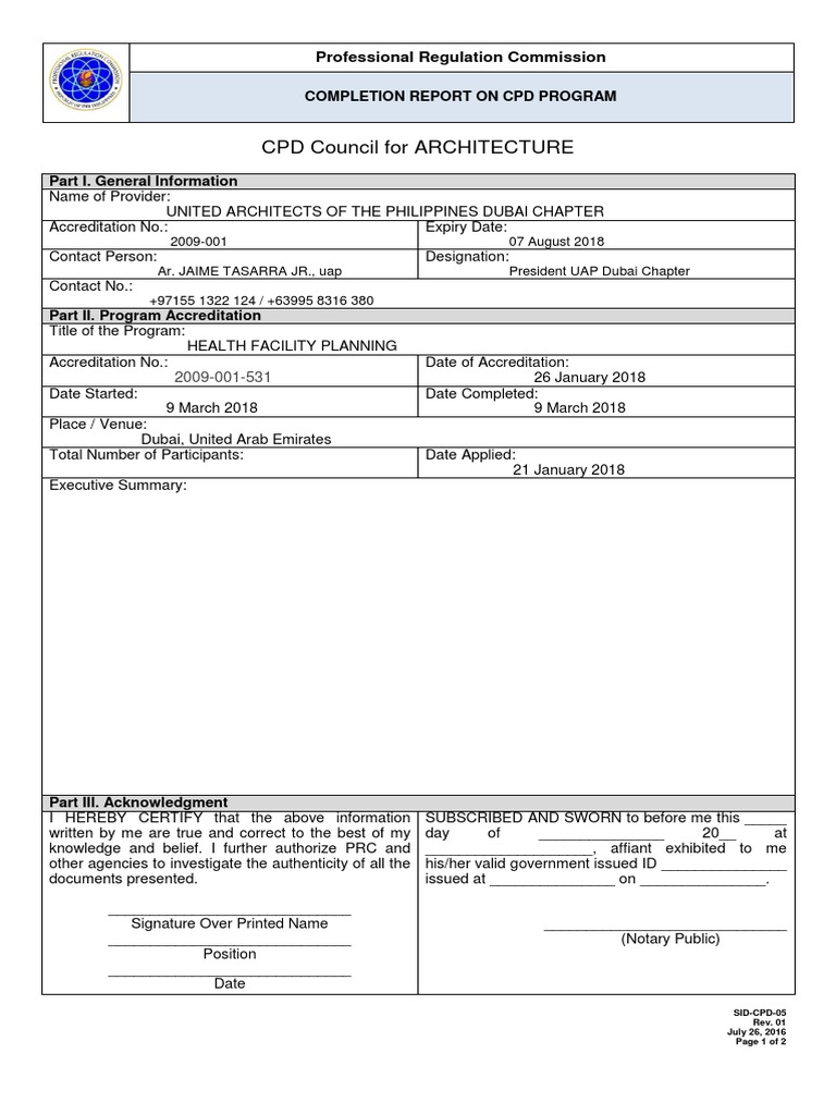 CPD Council For Architecture: Professional Regulation Commission | PDF ...