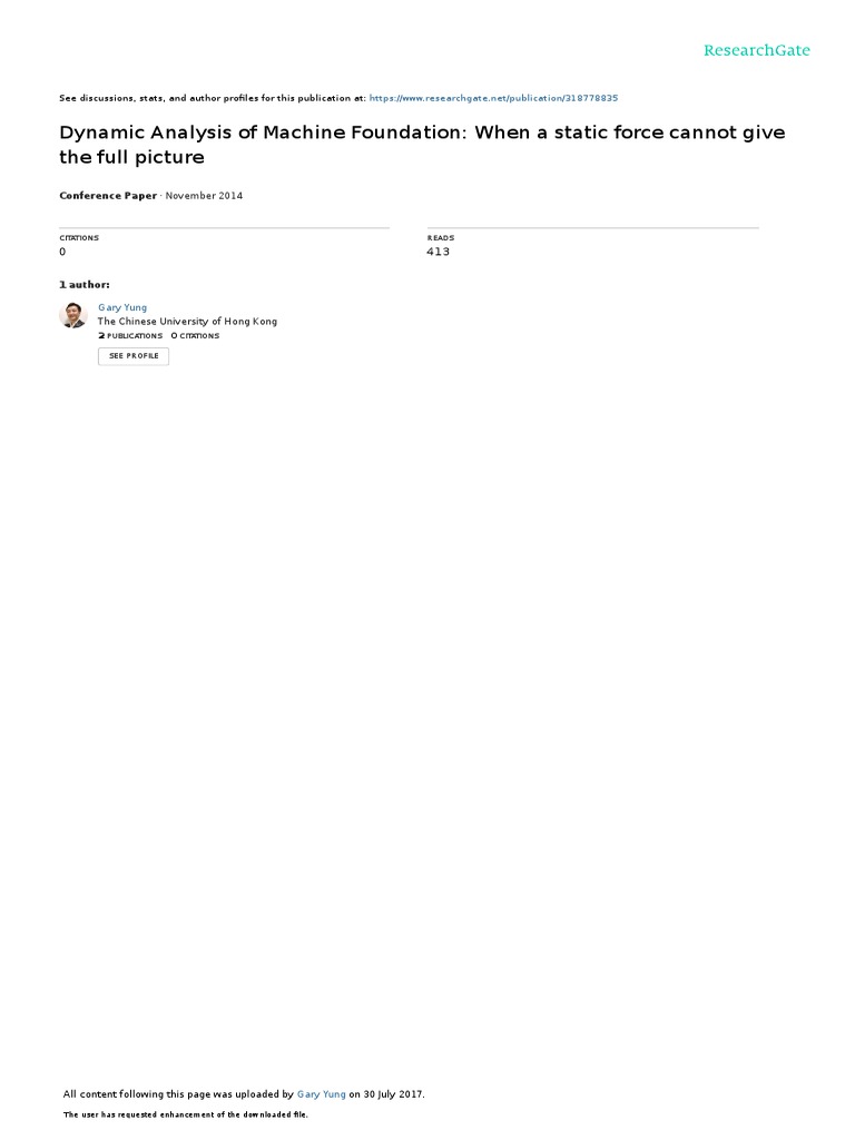 Dynamic Analysis of Machine Foundation | PDF | Geotechnical Engineering ...