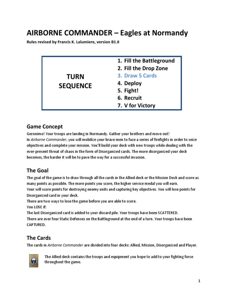 Airborne Commander Game Rules | PDF | Anti Tank Warfare | Operation ...