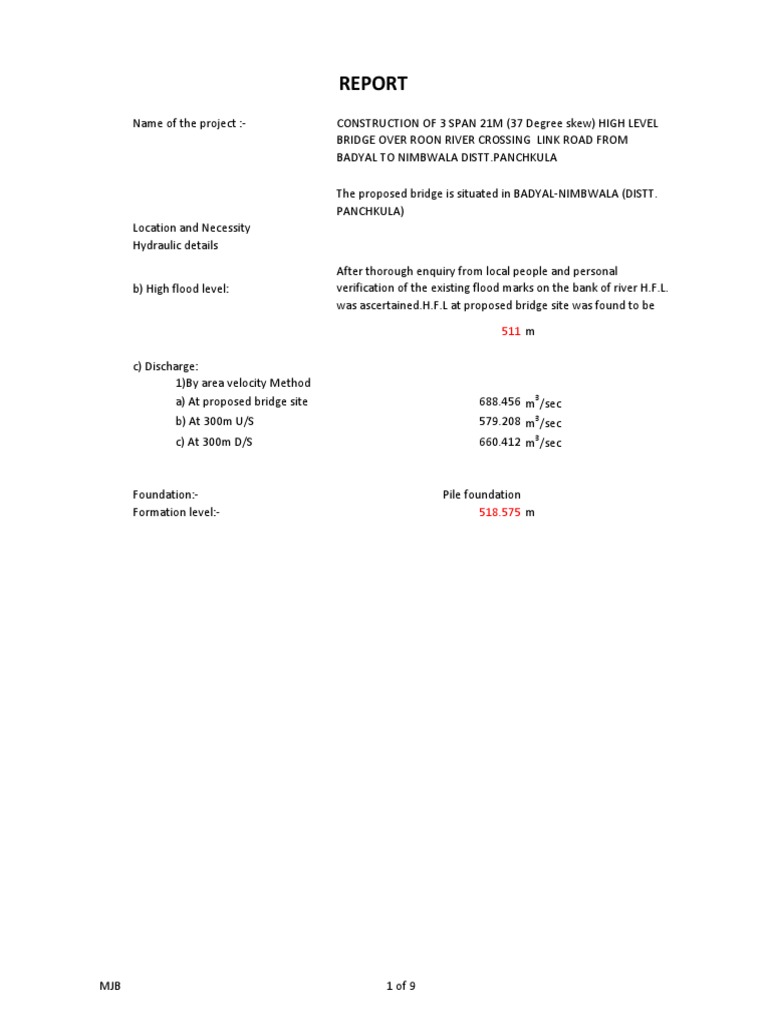 Hydrology Report | PDF | Chemical Engineering | Civil Engineering