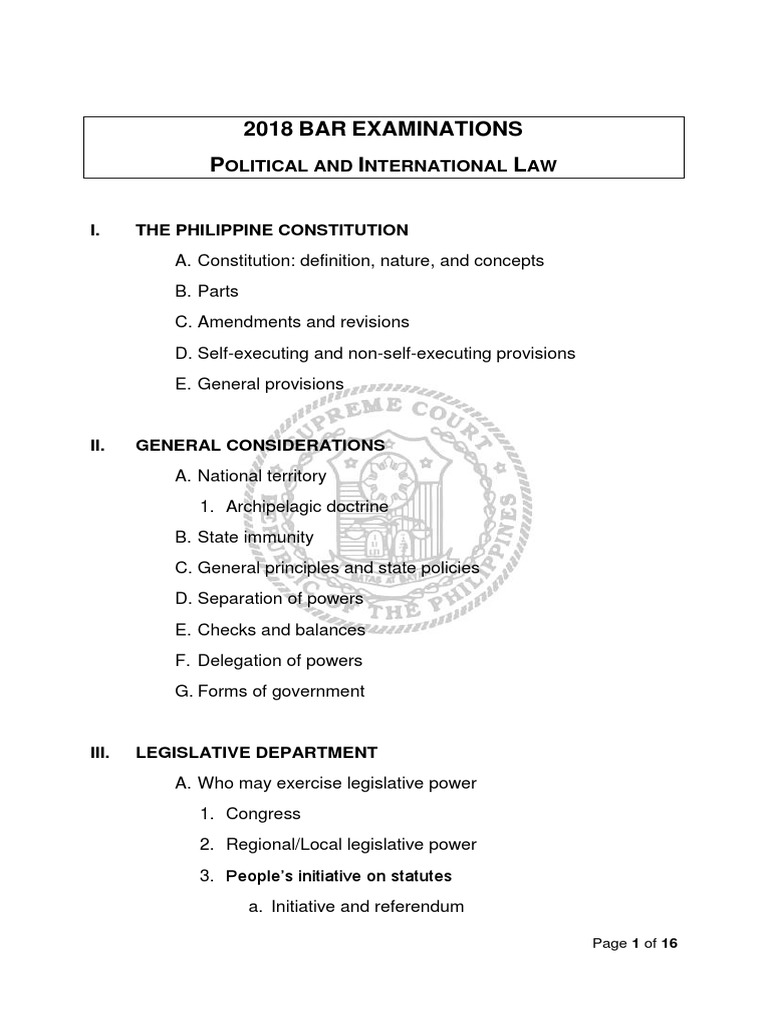 01 Political Law Syllabus 2018 PDF | PDF | United States Congress ...