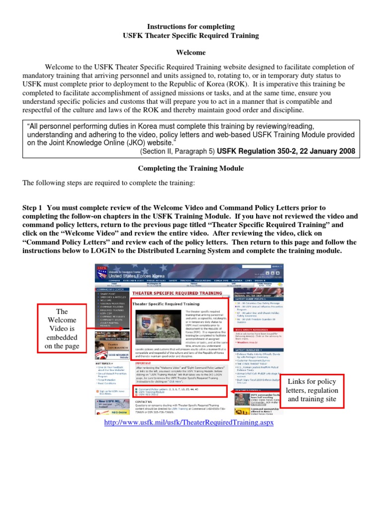 USFK Training Completion Guide | PDF | Windows Xp | Microsoft Windows