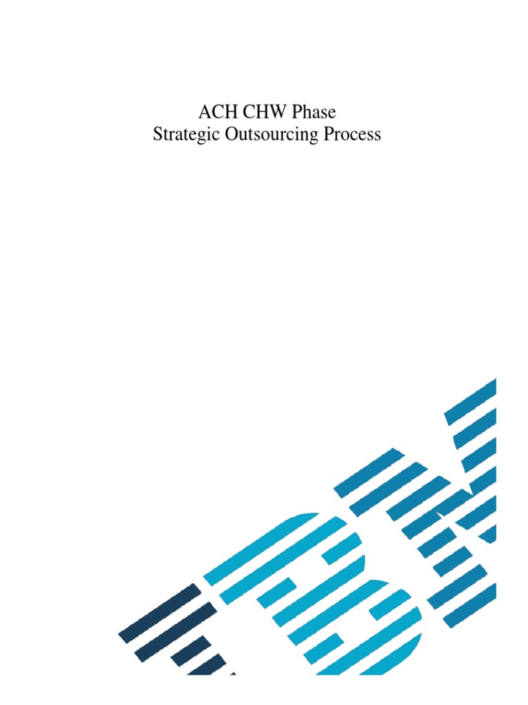 Ach CHW Phase Strategic Outsourcing Process | PDF | Depreciation | Business