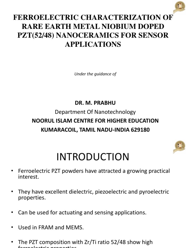 Ferroelectric Characterization of Rare Earth Metal Niobium Doped PZT ...