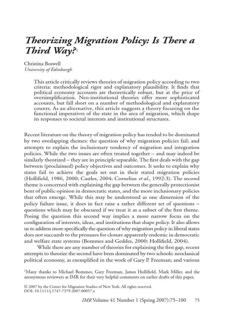 Theorizing Migration | PDF | Liberalism | Rights