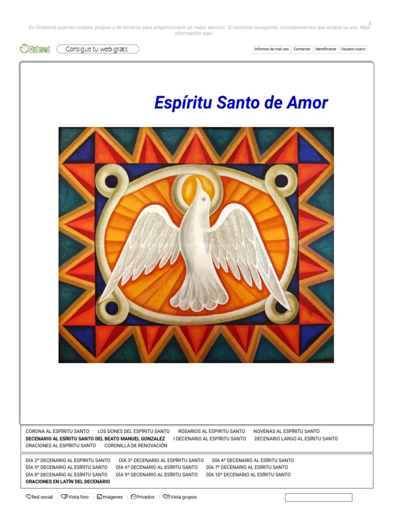 Oraciones en Latín Del Decenario | PDF | espíritu Santo | Pentecostés