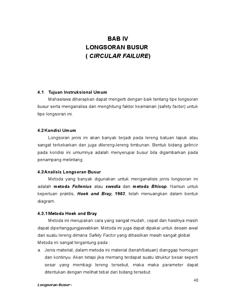Analisis Longsoran Busur dan Metoda Keamanan | PDF