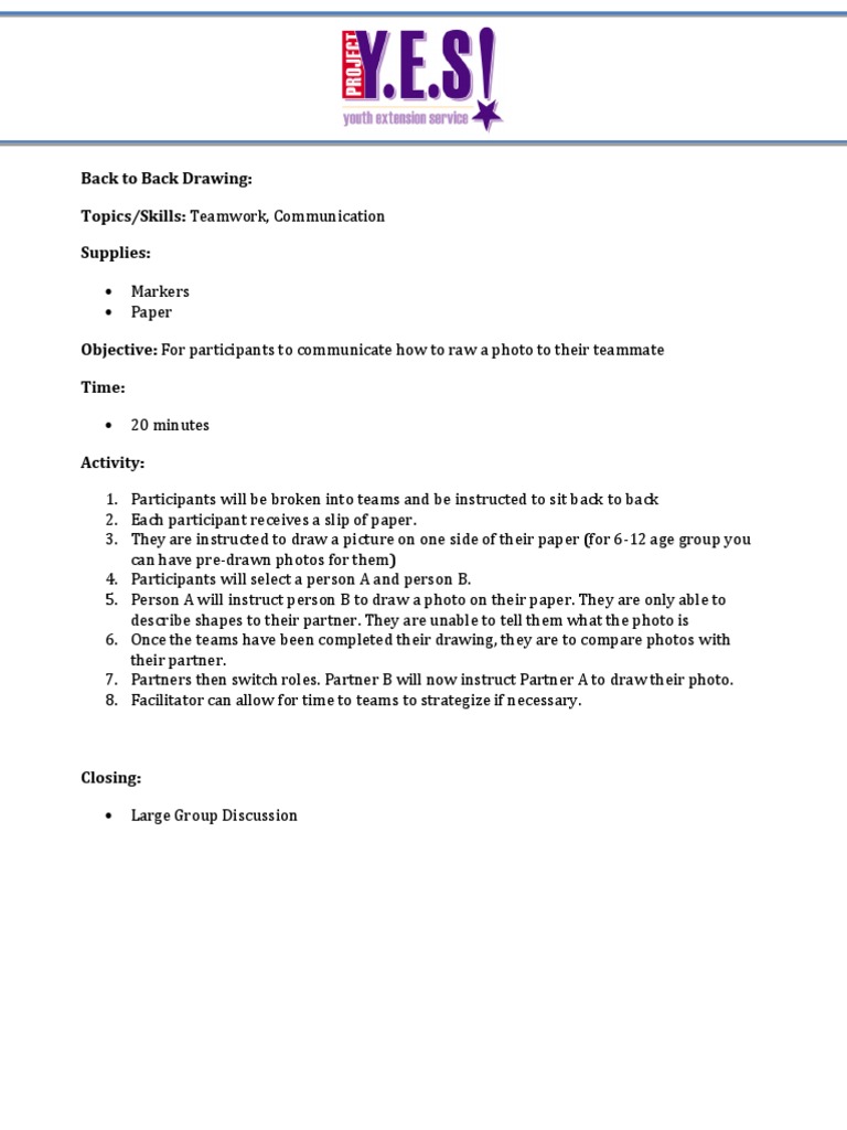 Back To Back Drawing | PDF | Learning | Cognition