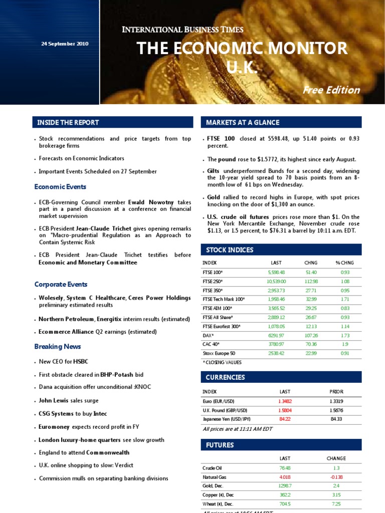 The Economic Monitor U.K.: Free Edition | PDF | United States Dollar ...