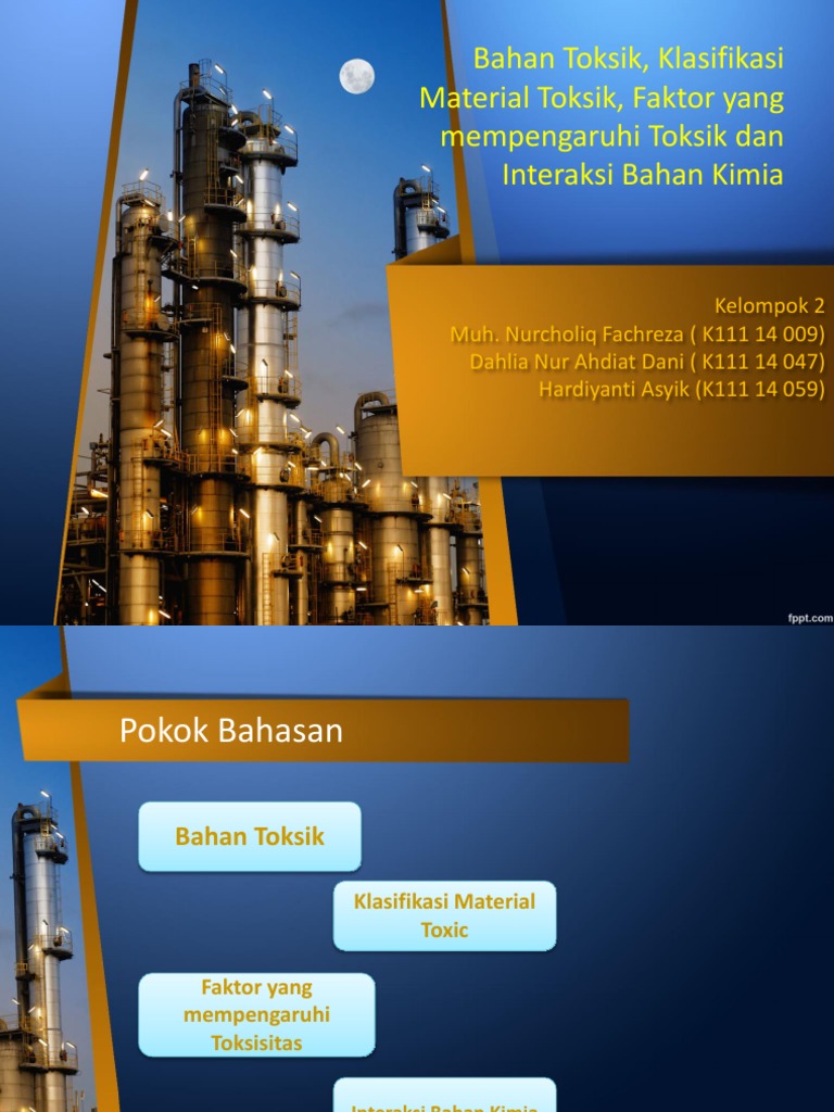 Bahan Toksik, Klasifikasi Material Toksik, Faktor Yang Mempengaruhi ...