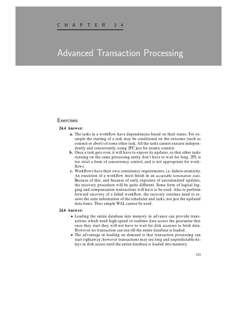 24-Advanced Transaction Processing | PDF | Operating System Technology | Data Management