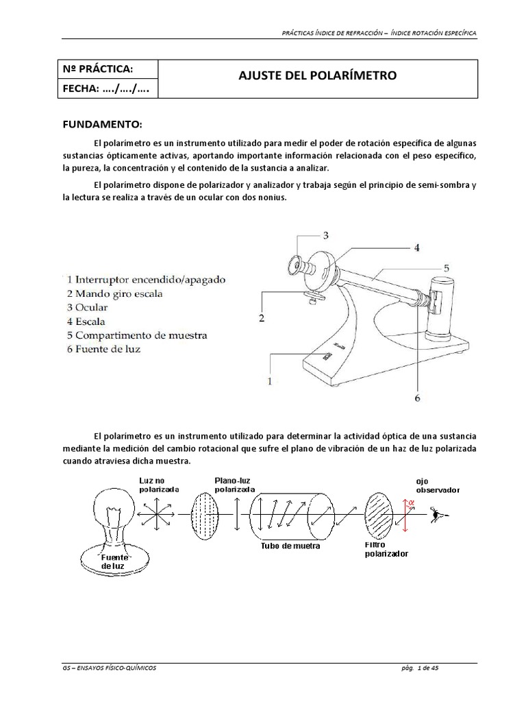 Tema 8b Polarimetrc3ada PDF | PDF | Concentración | Polarización (ondas)