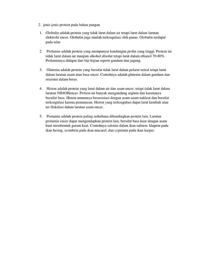 Jenis Jenis Protein | PDF
