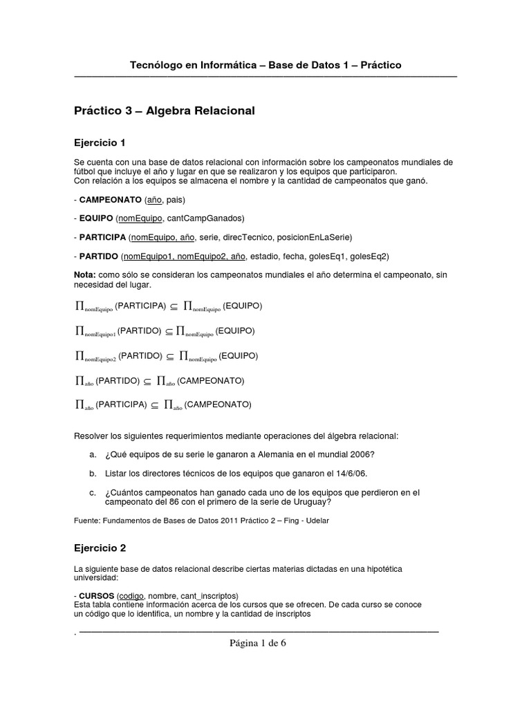 bd1 pr03 PDF | PDF | Base de datos relacional | Bases de datos