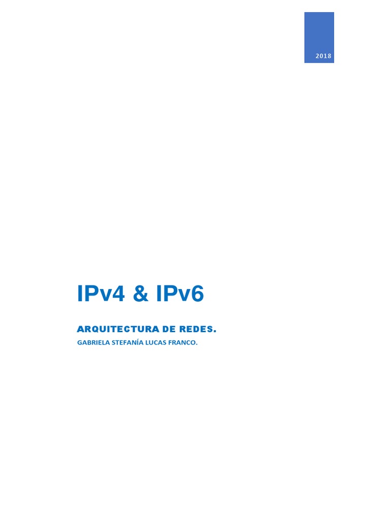 IPv4 & IPv6 | PDF | Yo Pv6 | Protocolos Osi