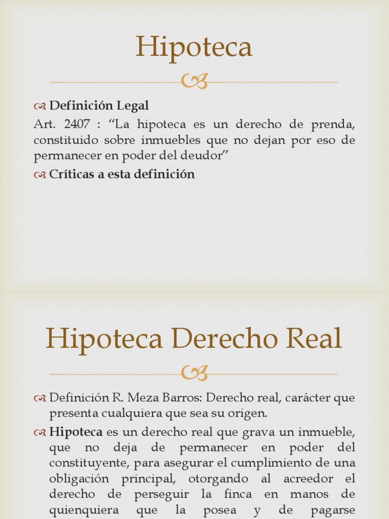 Definición y Características de Hipoteca | PDF | Pagos | Propiedad