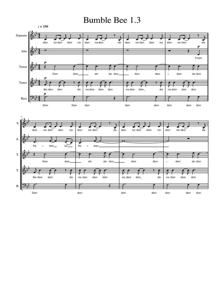 Bumble Bee 1 3 Pdf Pitch Music Elements Of Music