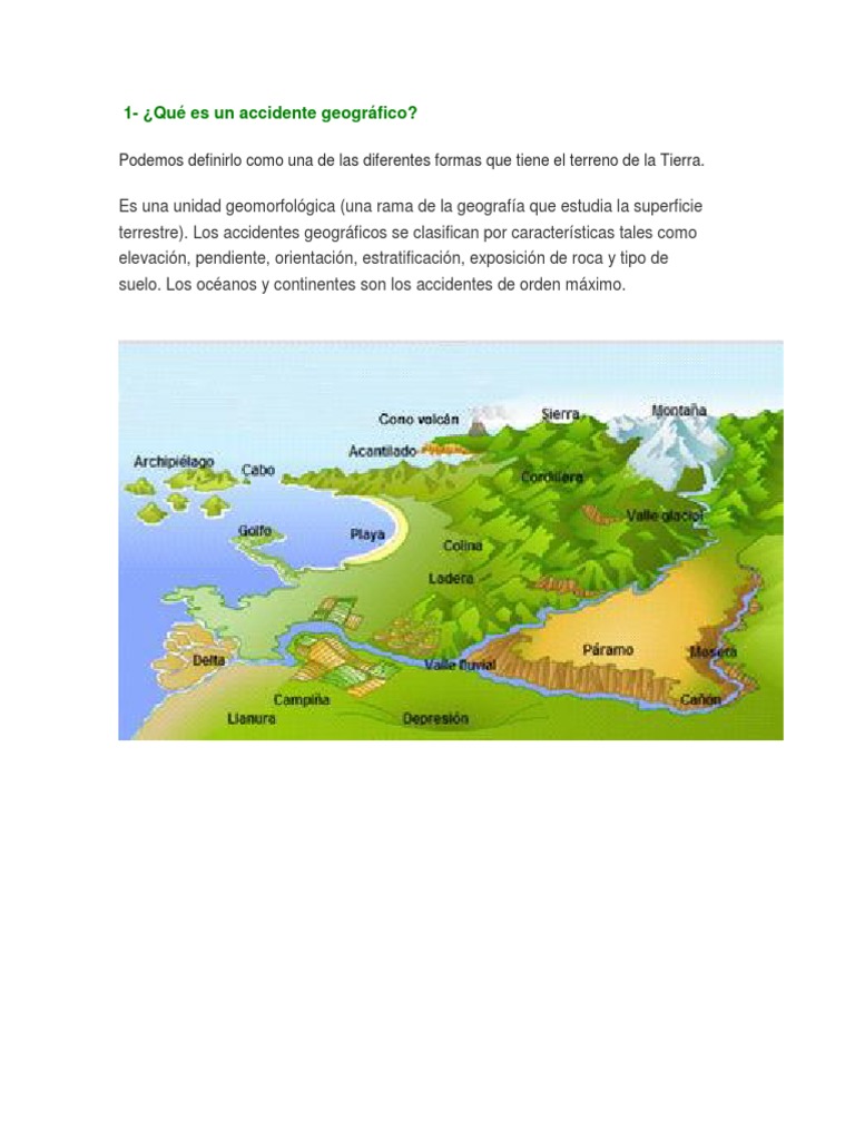 Accidentes Geograficos | PDF | glaciar | Isla
