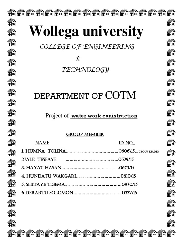 Wollega University Water Project Report | PDF