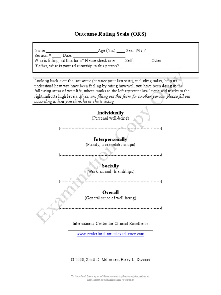 Miller FIT ICCE ORS SRS Examination Copy 2010 | PDF | Psychology ...
