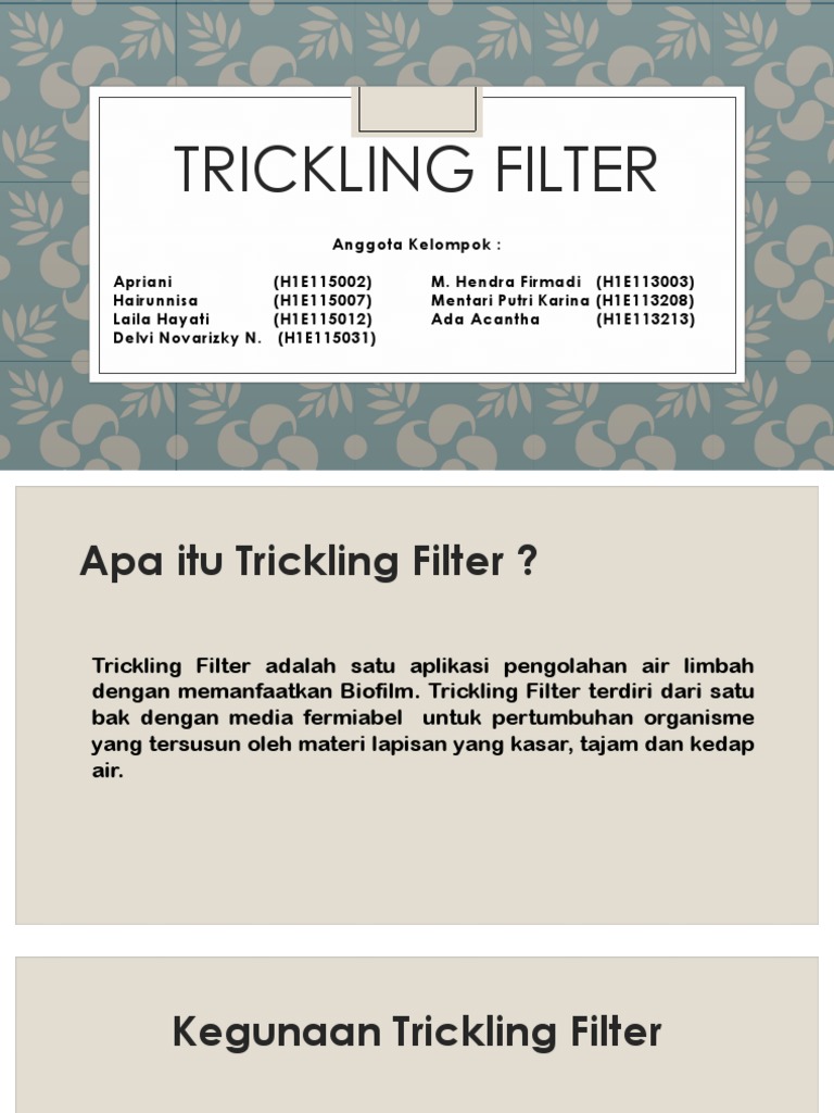 PPT Trickling Filter | PDF
