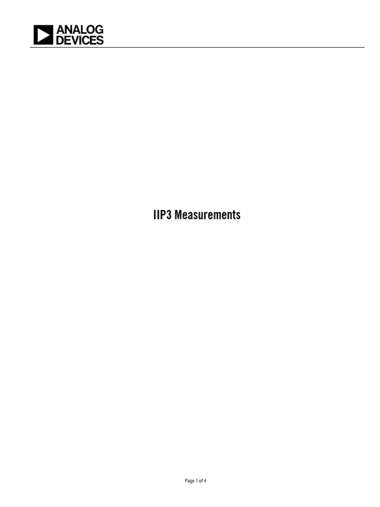 FAQ IIP3 Measurements | PDF | Analog To Digital Converter | Radio ...