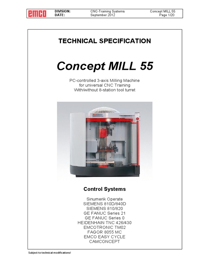 Spec Cm55 en | PDF | Drill | Numerical Control