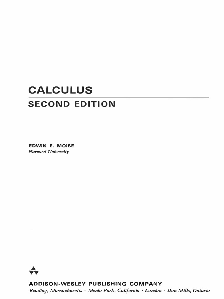 Edwin E Moise Calculus | PDF | Trigonometric Functions | Derivative
