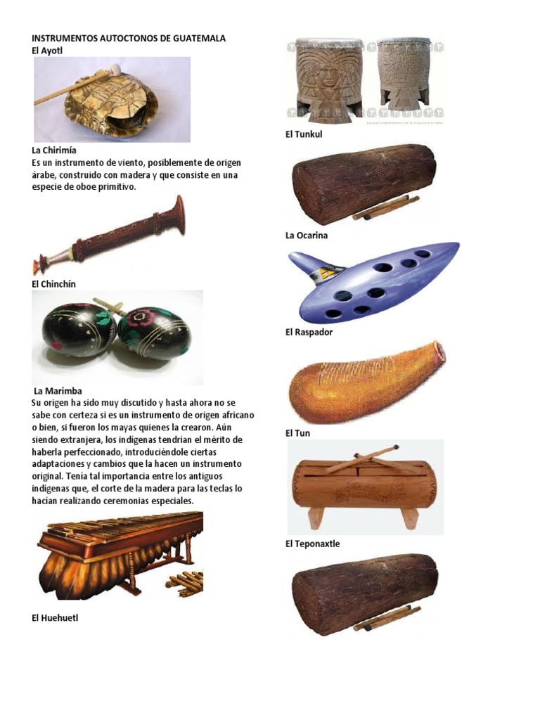 Instrumentos Autóctonos de Guatemala