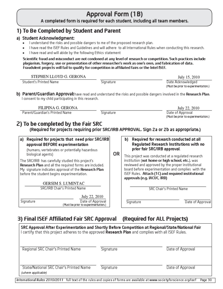 Approval Form (1B) | PDF | Institutional Review Board | Social Institutions