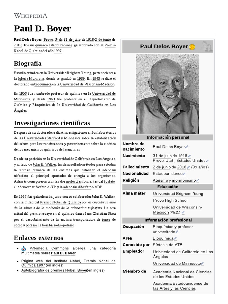 Paul D. Boyer | PDF | Química | Science