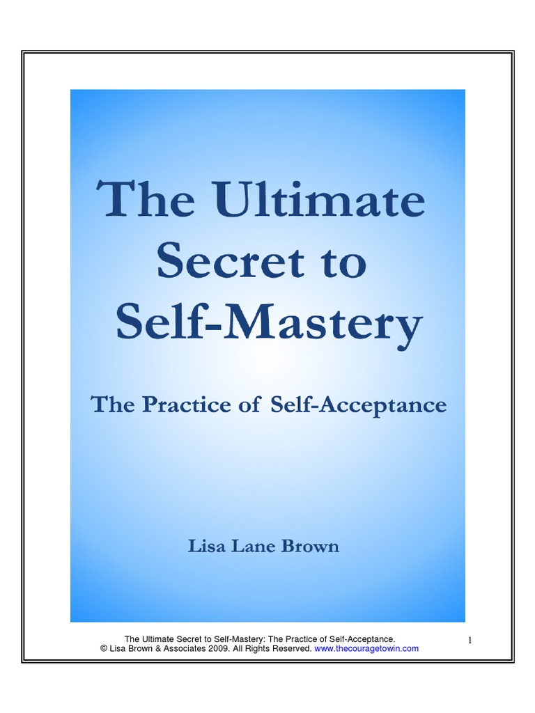 Self Acceptance Pdf Empathy Feeling